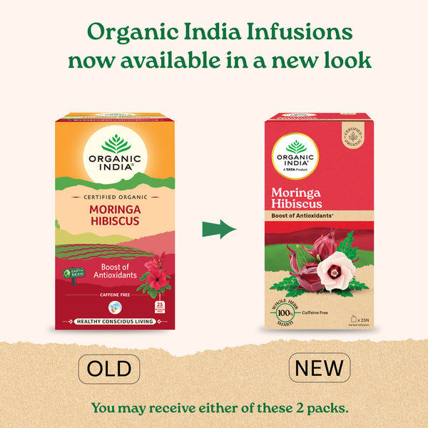 Moringa Hibiscus 25 Teabags | Herbal Teas & Infusions – Organic India
