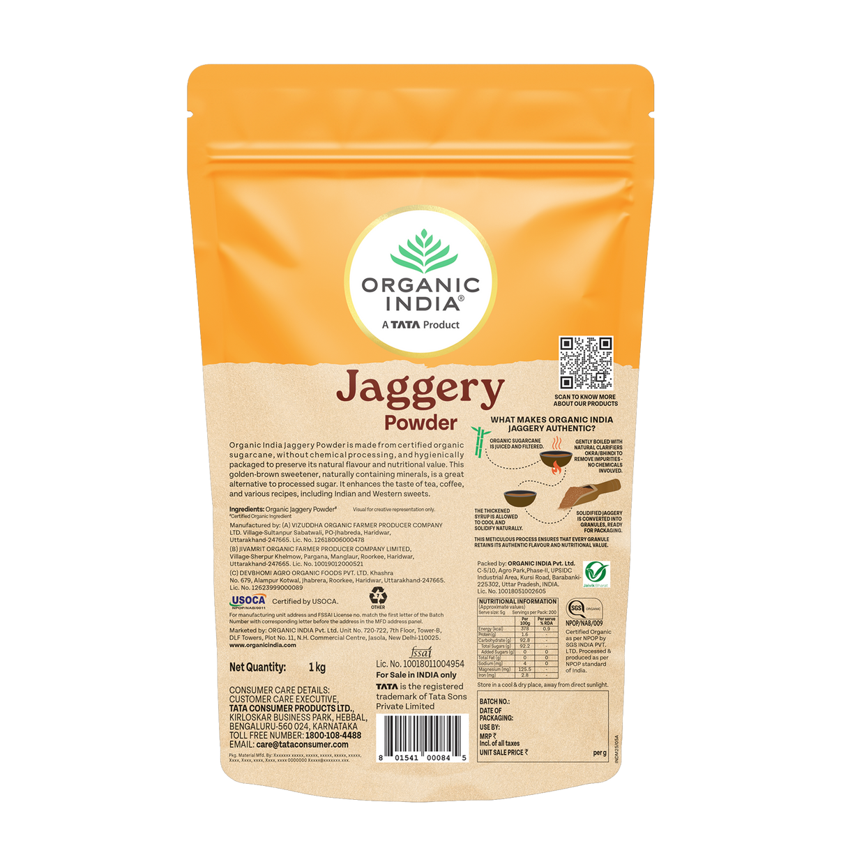 Certified Organic Jaggery Powder is pesticide free – Organic India