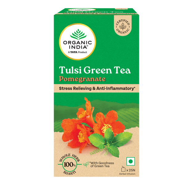 Tulsi Green Tea with Pomegranate – Organic India
