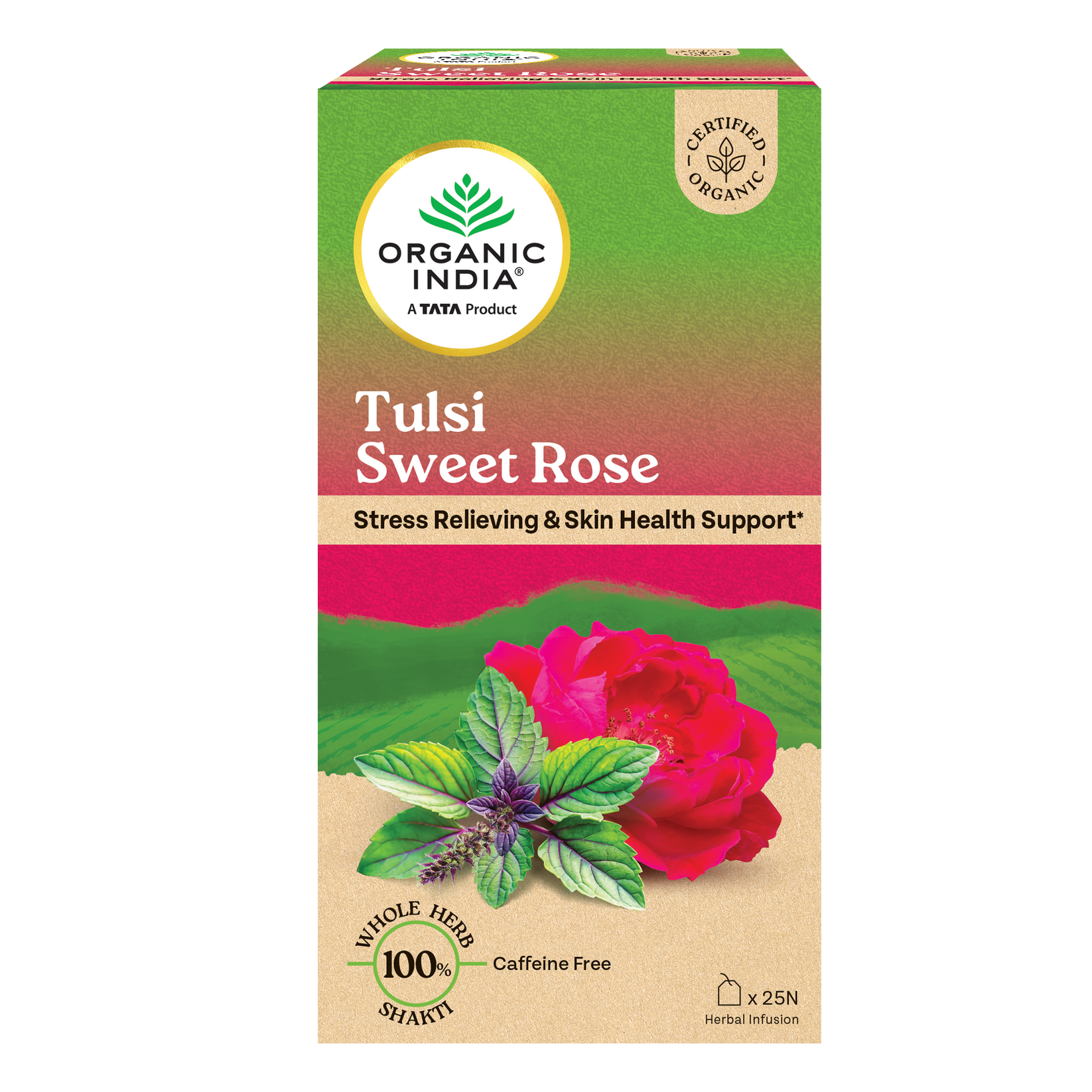 Tulsi Sweet Rose Green Tea – Organic India