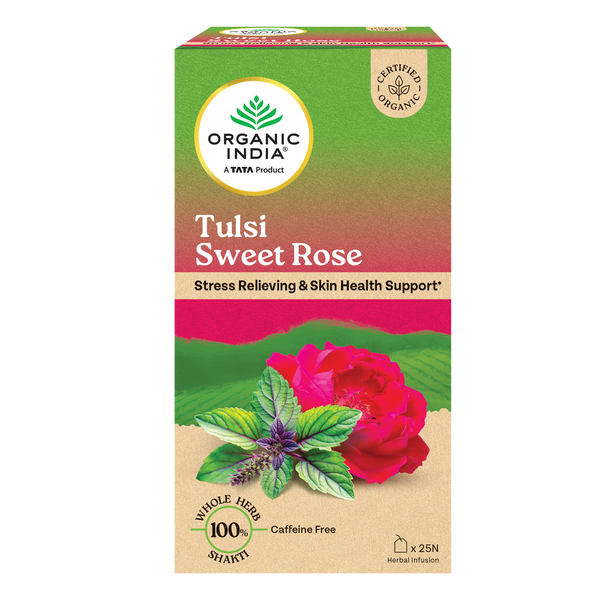 Tulsi Sweet Rose Green Tea – Organic India