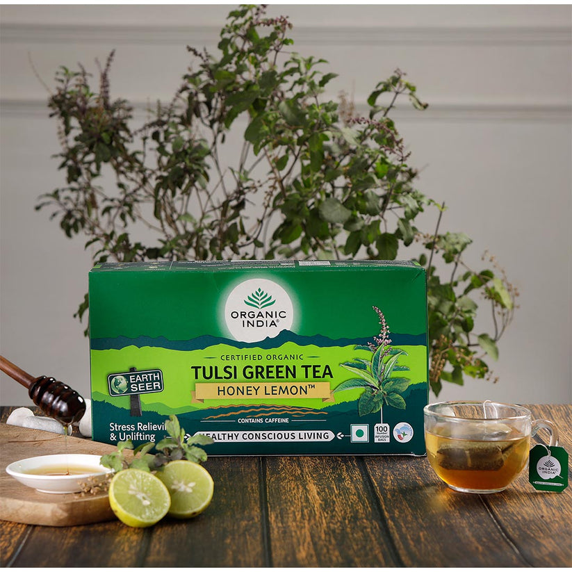 Tulsi Green Tea Honey Lemon – Organic India