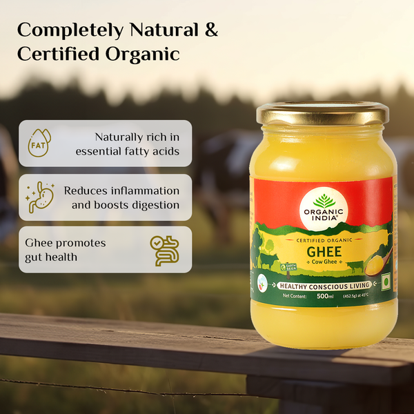 Organic Cow Ghee (Desi Cow Ghee), Pure & Wholesome Ghee – Organic India