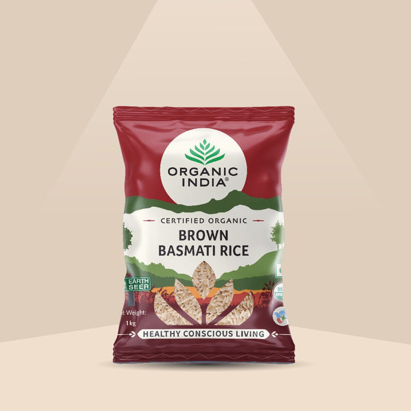 Brown Basmati Rice 1kg | Staple & Packaged Food – Organic India